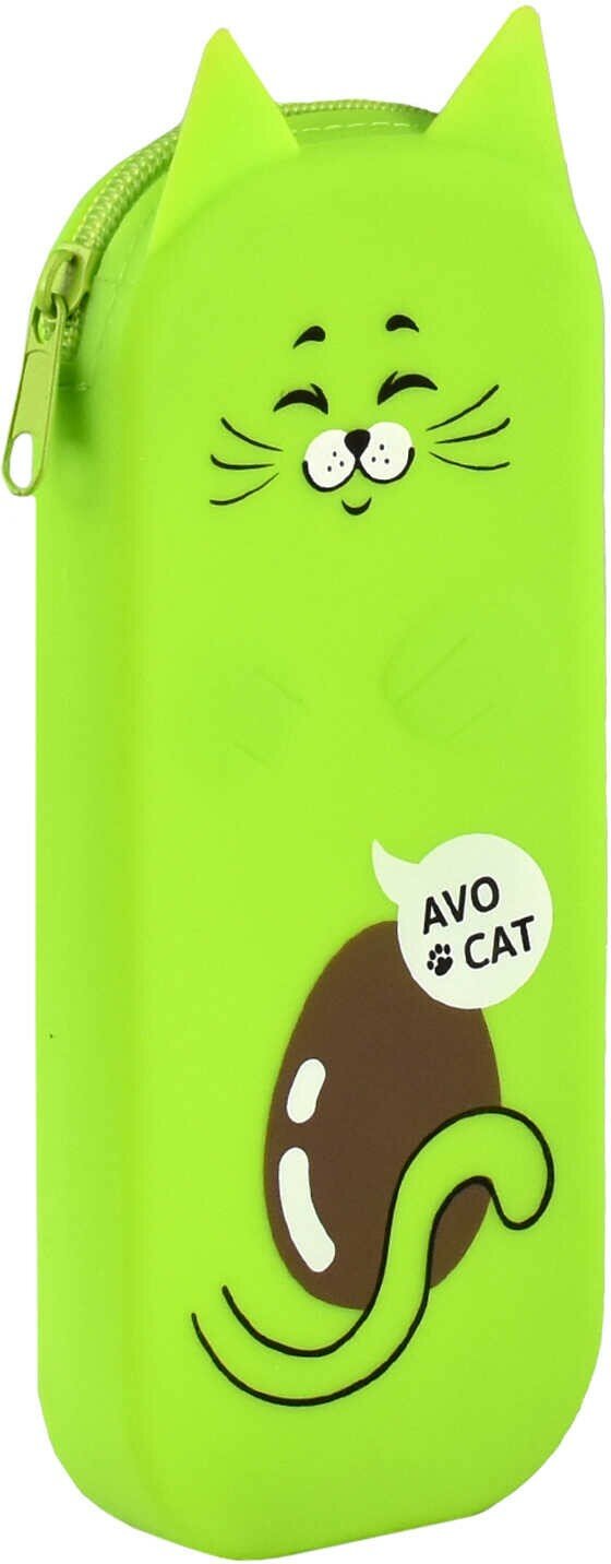 Пенал школьный Аво-кот, силиконовый, 8,5х20х2,5 см