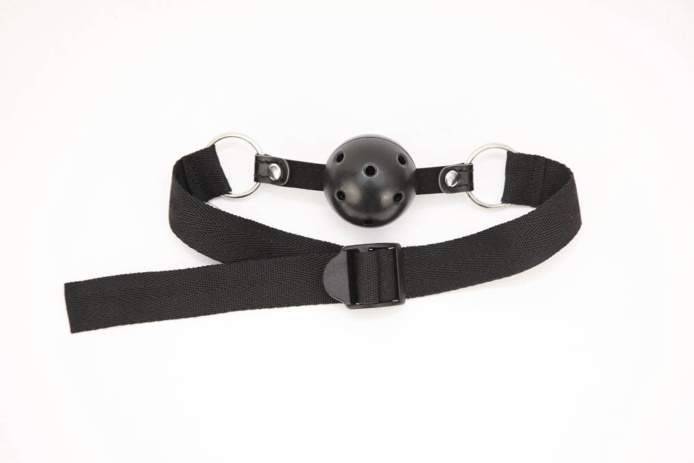 Кляп LoveToy диаметр 4.5 см черный пластик для безопасного использования