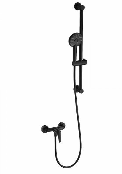 Смеситель для душа с гарнитуром Wonzon&Woghand, Черный матовый