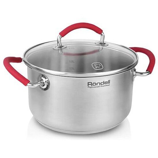 Кастрюля с крышкой Rondell Sorge RDS-1221, 24 см, 5.1 л