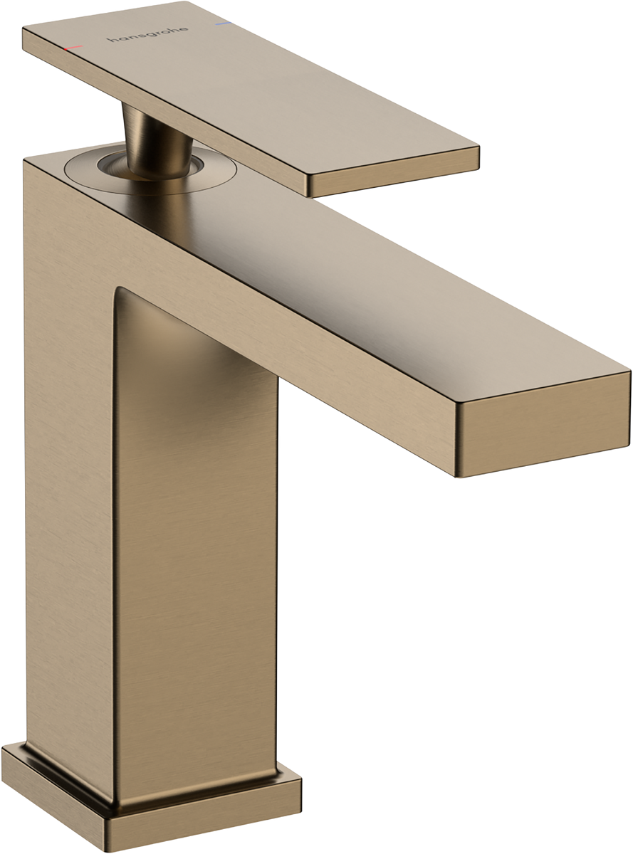 Смеситель для раковины hansgrohe Tecturis E 110, EcoSmart+, 73011140, шлифованная бронза