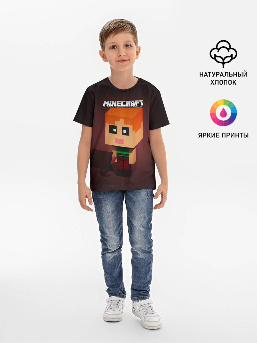 Футболка хлопковая детская MINECRAFT | МАЙНКРАФТ (Z)