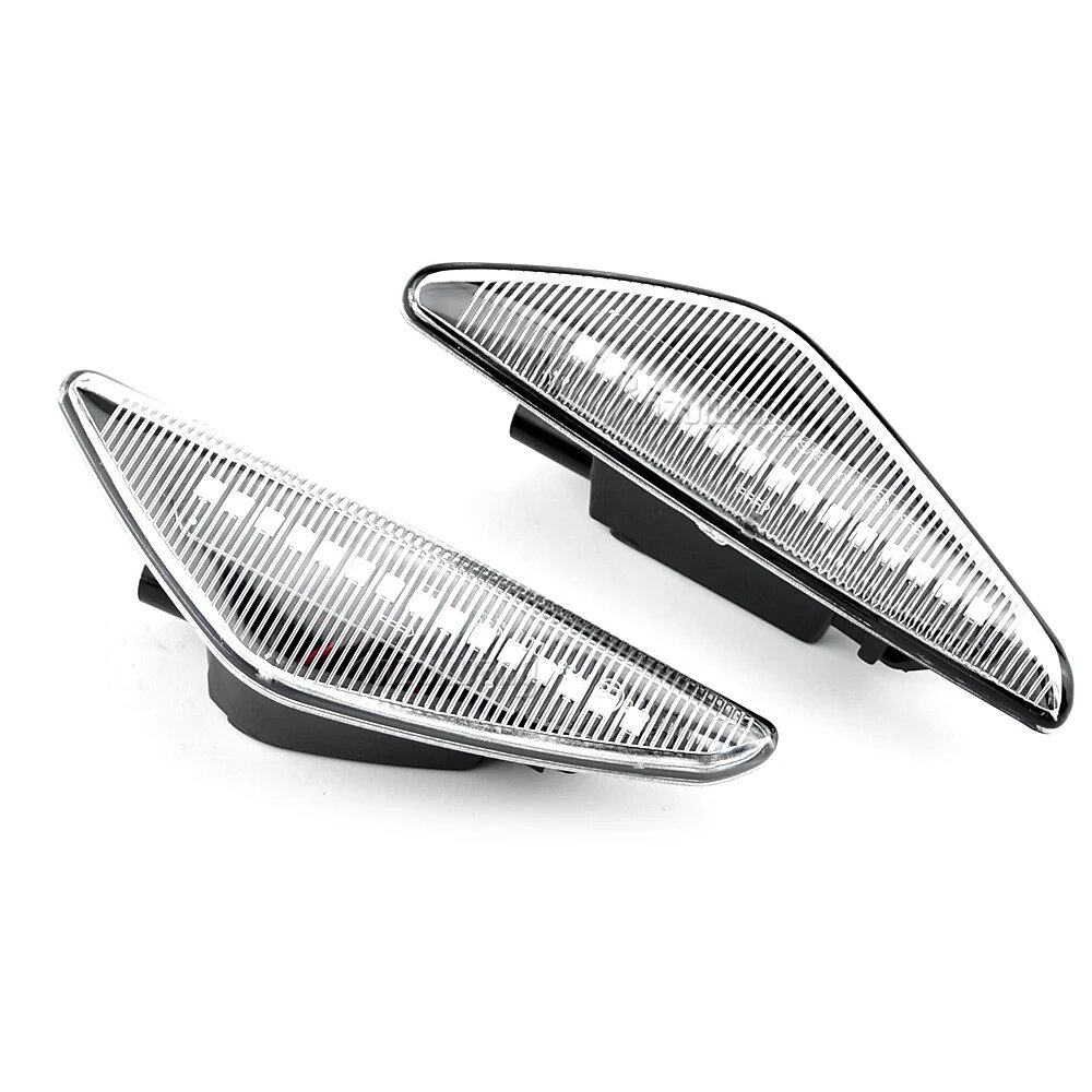 2 шт. плавный указатель поворота, динамический светодиодный боковой габаритный индикатор для BMW X5 E70 X6 E71 E72 X3 F25 Crystal white