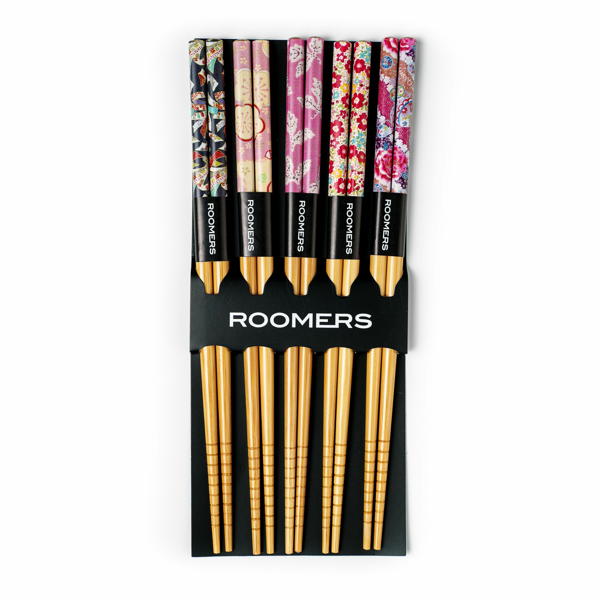 Палочки для еды многоразовые бамбуковые набор 5 пар ROOMERS TABLEWARE, 22,5 см