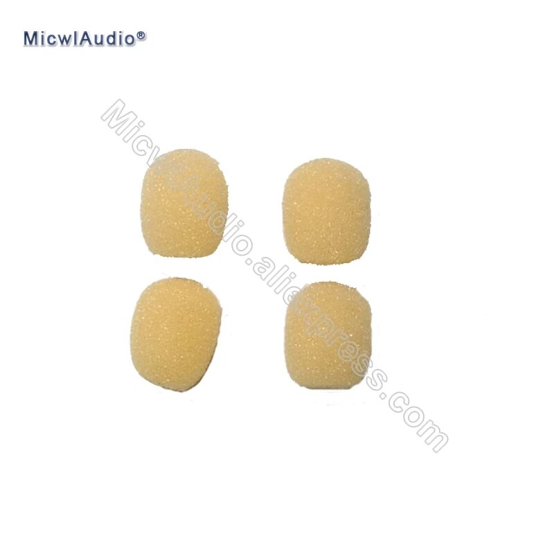5 шт. ветрозащита для микрофона lavalier MiCWL Audio, бежевый, белый