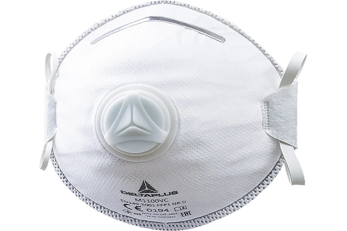 Delta Plus Респираторная маска FFP1 М1100VC с клапаном, в упаковке 10 шт. M1100VC