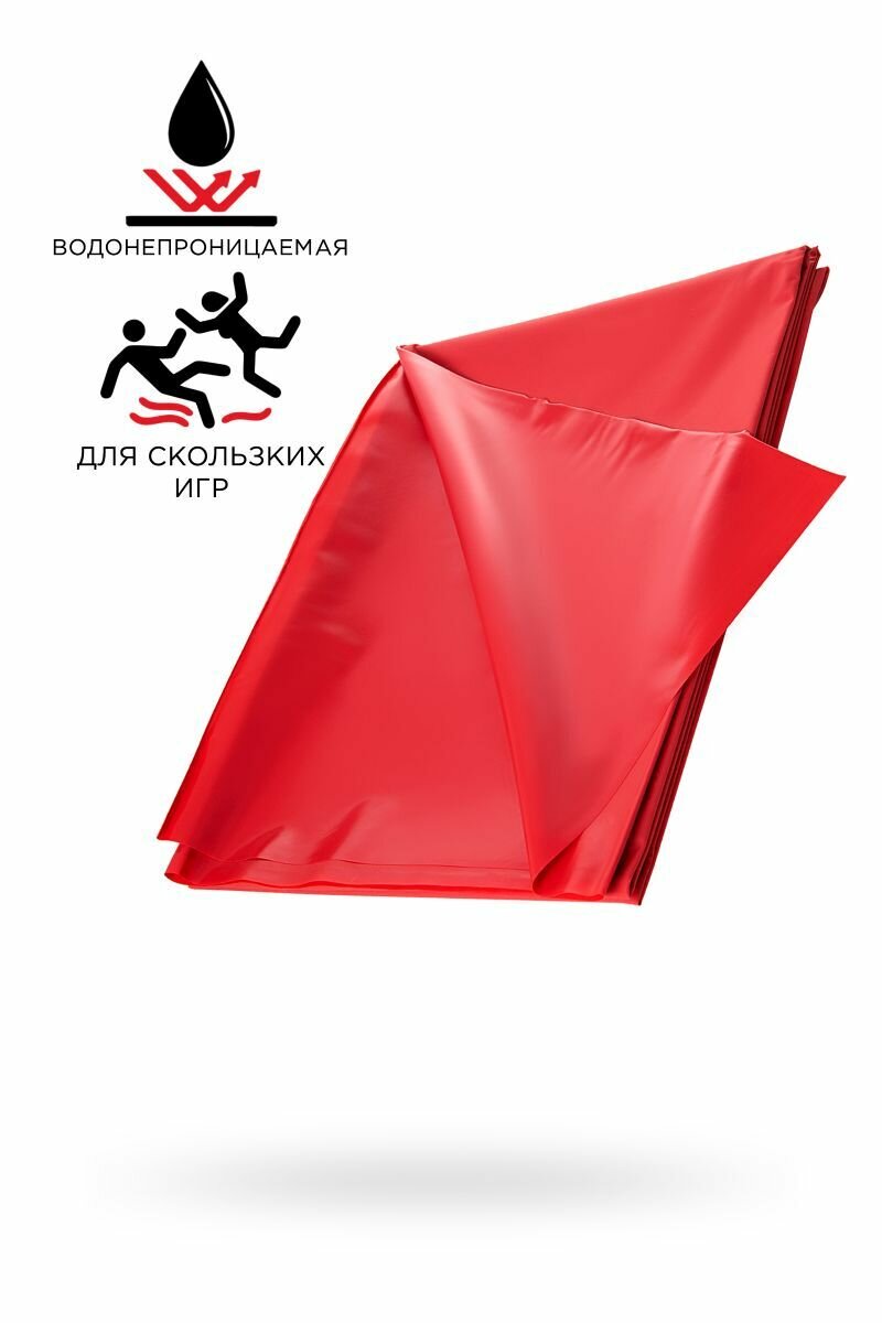 Простыня для секса ToyFa "Black&Red", ПВХ, 220х200см, красная