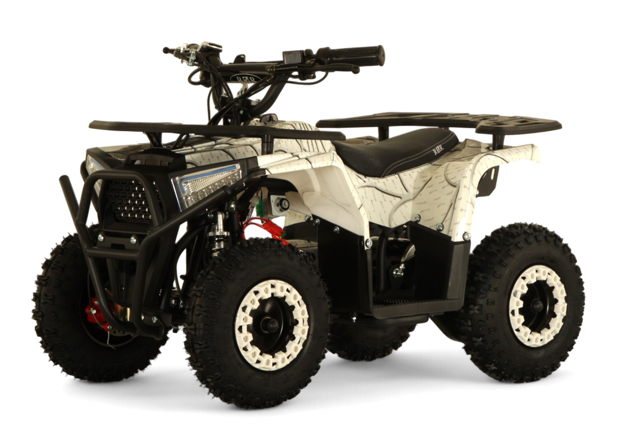 KidsRace Детский электроквадроцикл RiverToys MIKA одноместный белый Spider