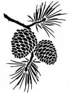 Трафарет Шишки для штукатурки и покраски 40х50см 1мм Трафарет многоразовый для ремонта