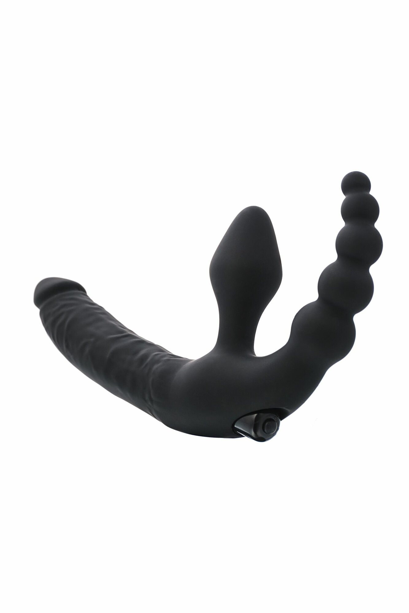 Безремневой страпон Black & Red by TOYFA с вибропулей, силикон, черный, 35 см Toyfa Безремневой страпон Black & Red by TOYFA с вибропулей, силикон, черный, 35 см