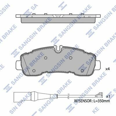 SP4483 Колодки тормозные FORD TRANSIT 20 задн.