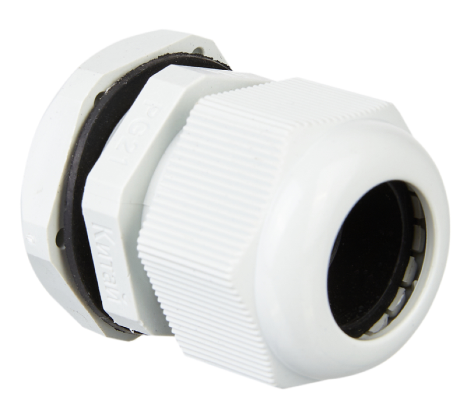 Сальник IEK / ИЭК для ввода кабеля в щитовое оборудование, пластиковый серый, степень защиты IP54, резьба PG 21 с шагом 1.59мм, диаметр 15-18мм / электрика (комплект из 40 шт)