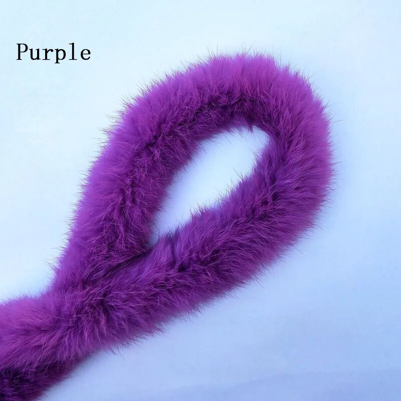 2025 100% натуральный реальный толстый кролик мех отделки одежды аксессуары подлинные меховые полосы для свитера пальто капюшон шляпа DIY пушистые отделки,0.05, мех натуральный,2, сиреневый