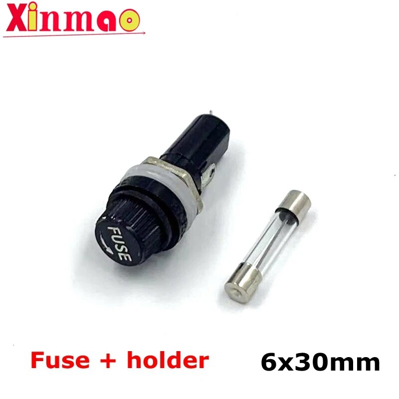 Предохранители 5x20mm 1A с держателями, черные — фото 1
