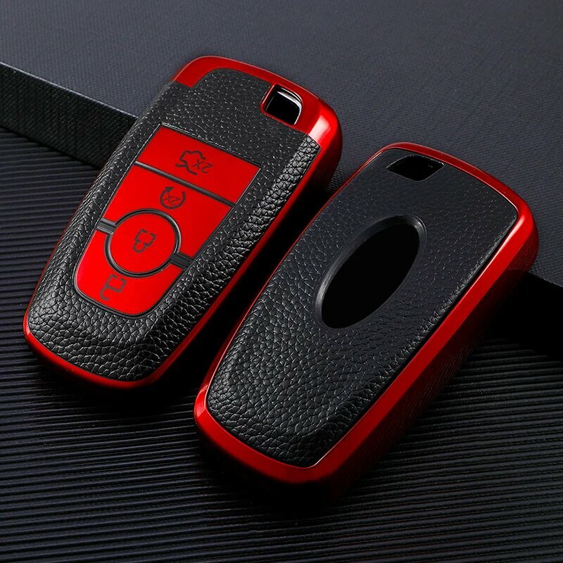 3 4 5 кнопочный Чехол для автомобильного ключа для Ford Fusion Mondeo Mustang Explorer 4 Buttons Red