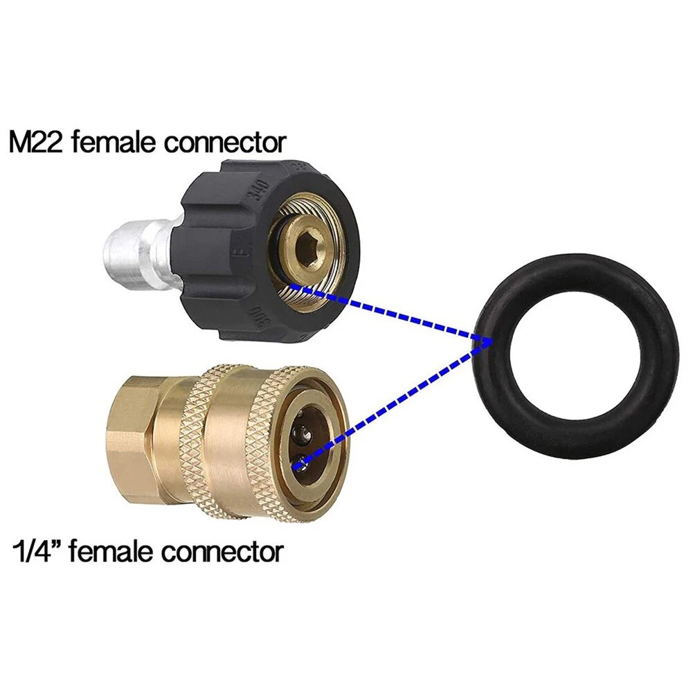 20 шт, уплотнительные кольца для быстрого подключения, уплотнительные кольца, уплотнительные кольца, сменная уплотнительная прокладка M22, 1/4 дюйма для мойки высокого давления