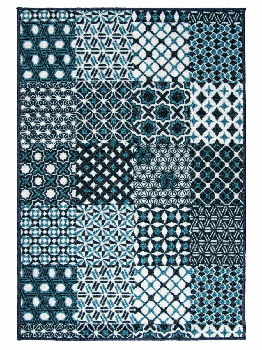 Ковёр Cleopatra "Нью Соса", противоскользящий, на пол, нейлон, 80х200 см, светло-синий