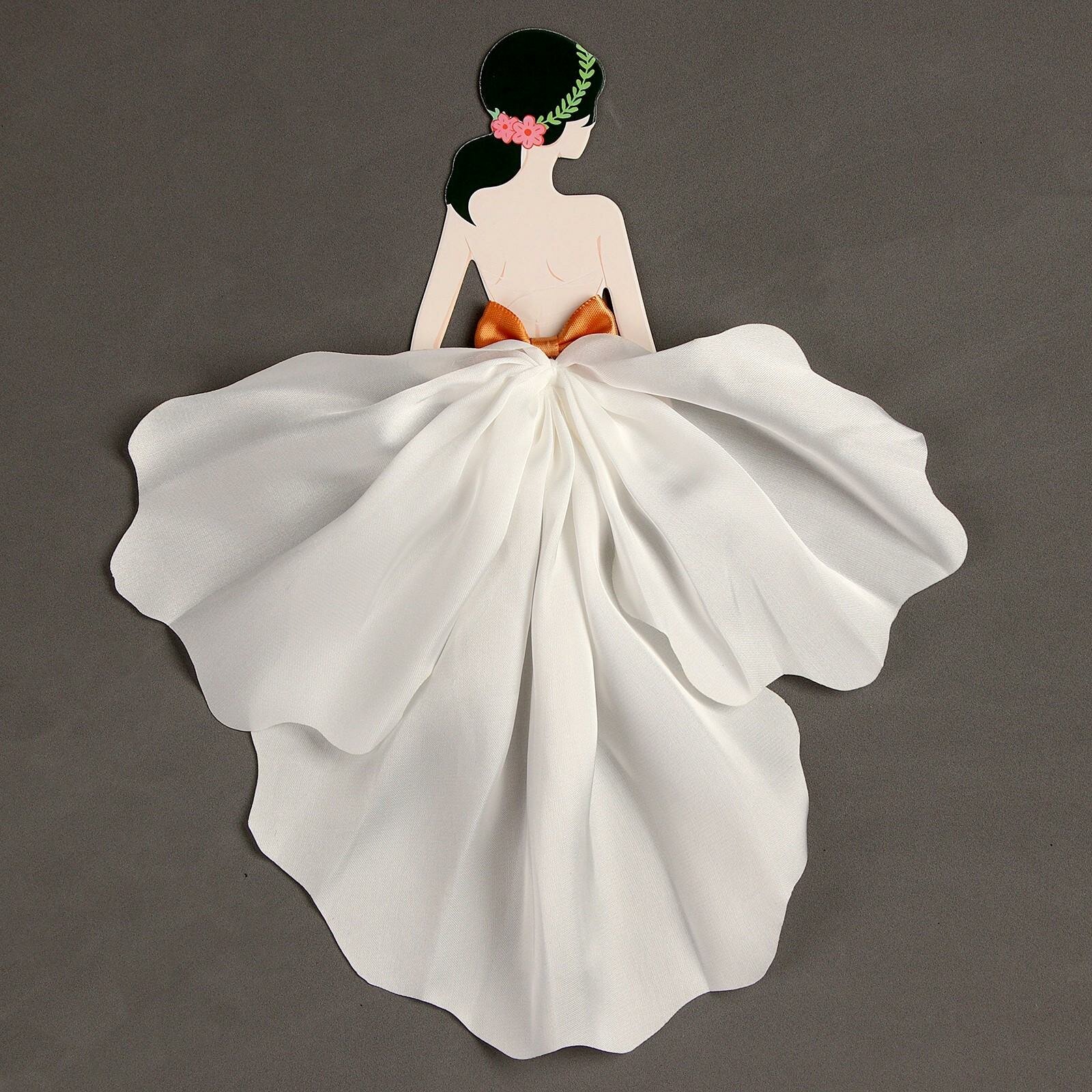 Декоративный топпер Страна Карнавалия "Красотка в белом", белый