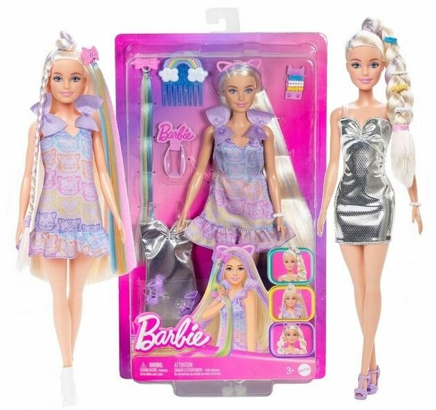 Кукла Mattel Barbie Hair Play - Кукла с длинными волосами для причесок + аксессуары - Барби JCT72