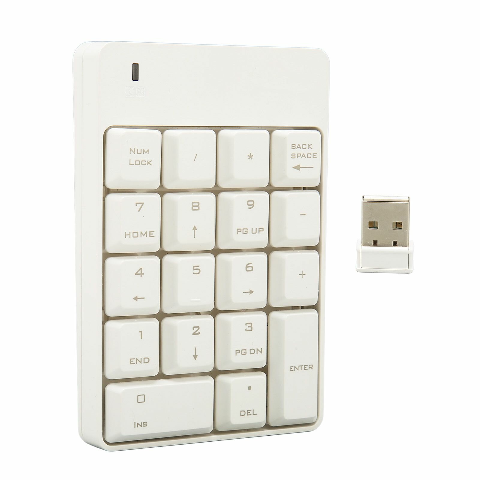 Цифровая клавиатура SK 51AG. 2.4G. 18 клавиш. Белая