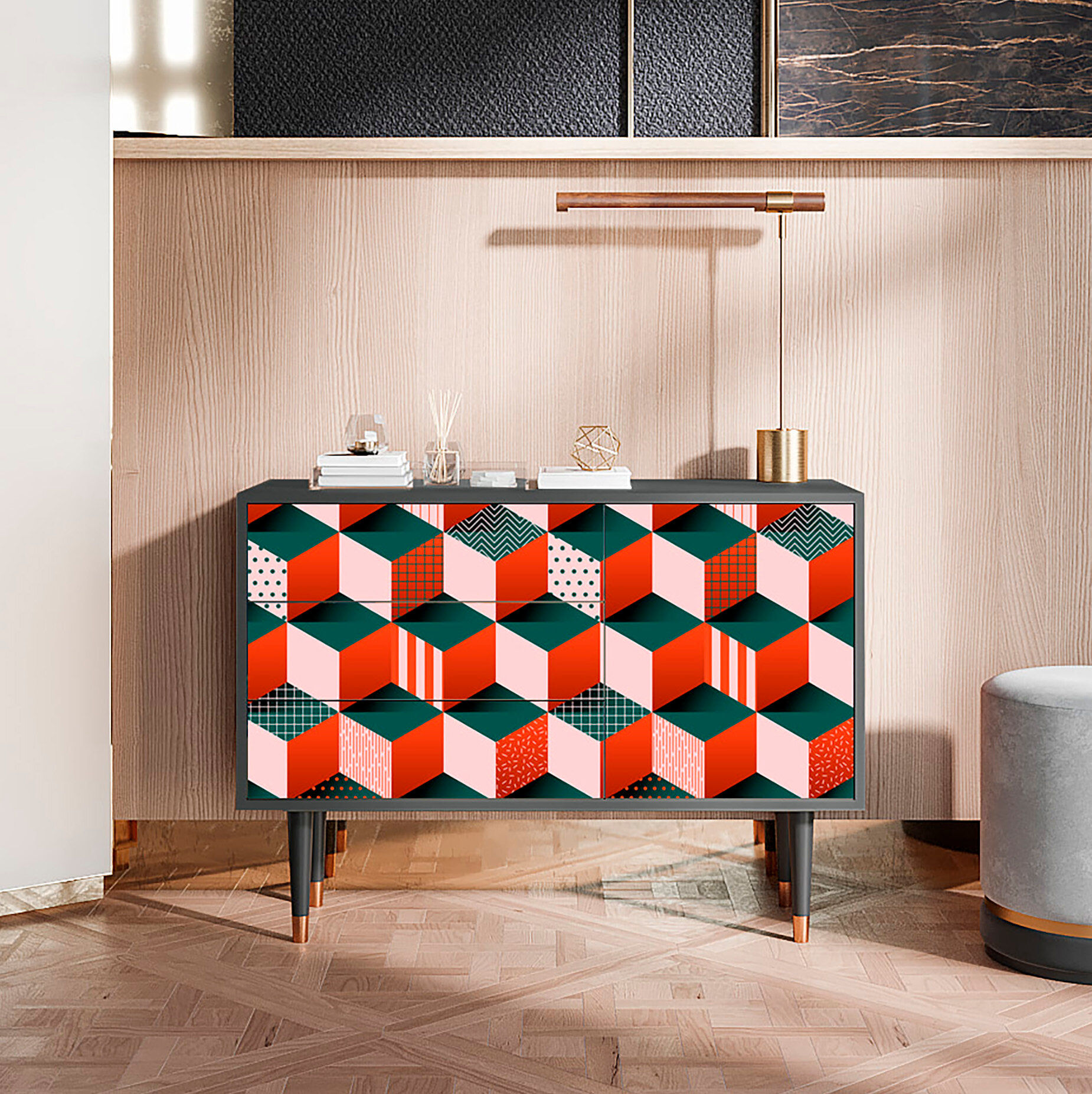 Комод - STORYZ - S3 Pepsi-Cola, Размер - 115 x 84 x 41 см, Цвет корпуса - , Антрацит