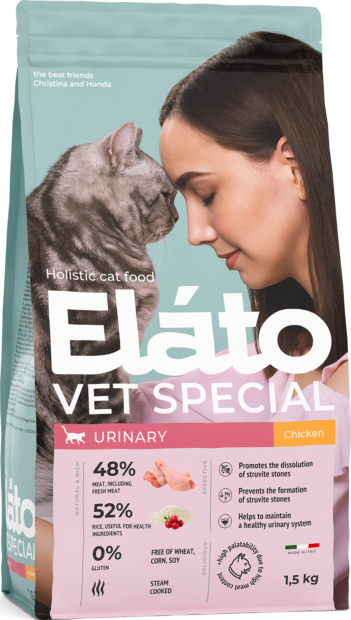 Корм Elato Holistic Vet Special Urinary сухой диетический для котов и кошек с курицей, 1,5 кг