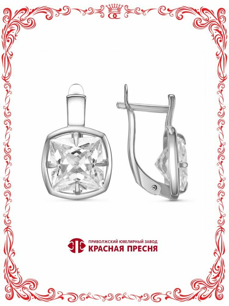 Серьги, фианит