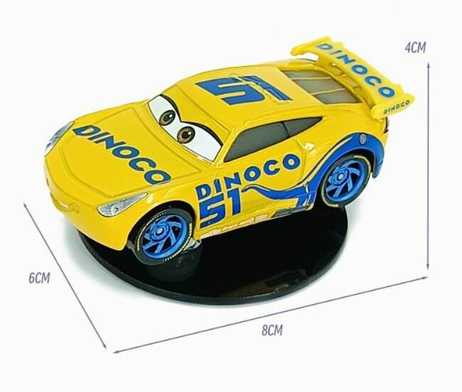 Литая коллекционная металлическая машинка из мультфильма "Тачки" (Cars) Круз с крутящейся подставкой на торпеду