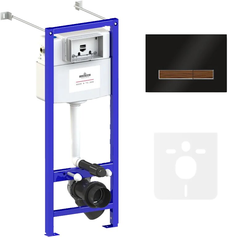 Инсталляция с кнопкой Lavinia Boho RelFix 77020032 42, 5 см, крепление к стене/к полу, глянцевая