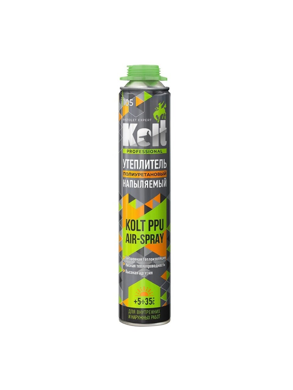 Пена-утеплитель Kolt, профессиональная, 870 г, PPU Air Spray, всесезонная
