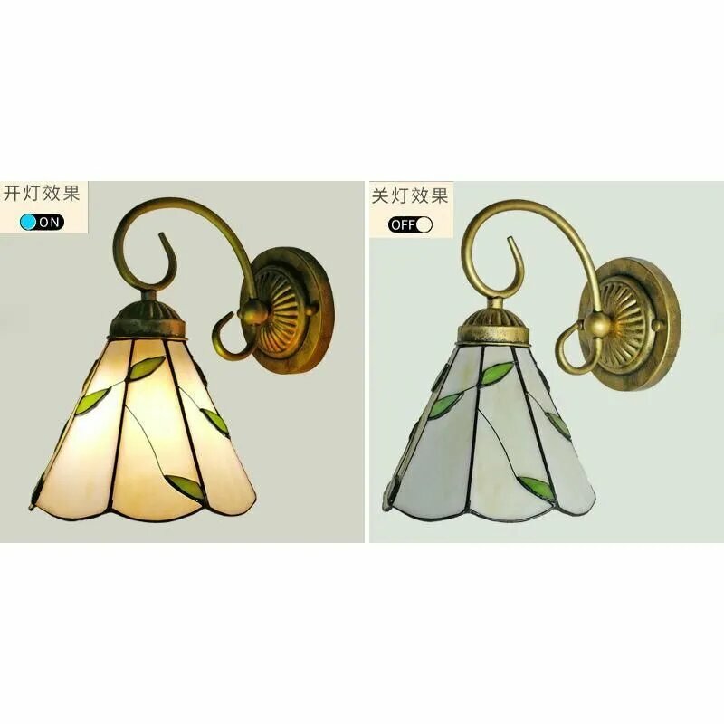 Бра MyArtWe M100W в стиле Тиффани, E27, LED, 60 Вт, настенный светильник из витражного стекла