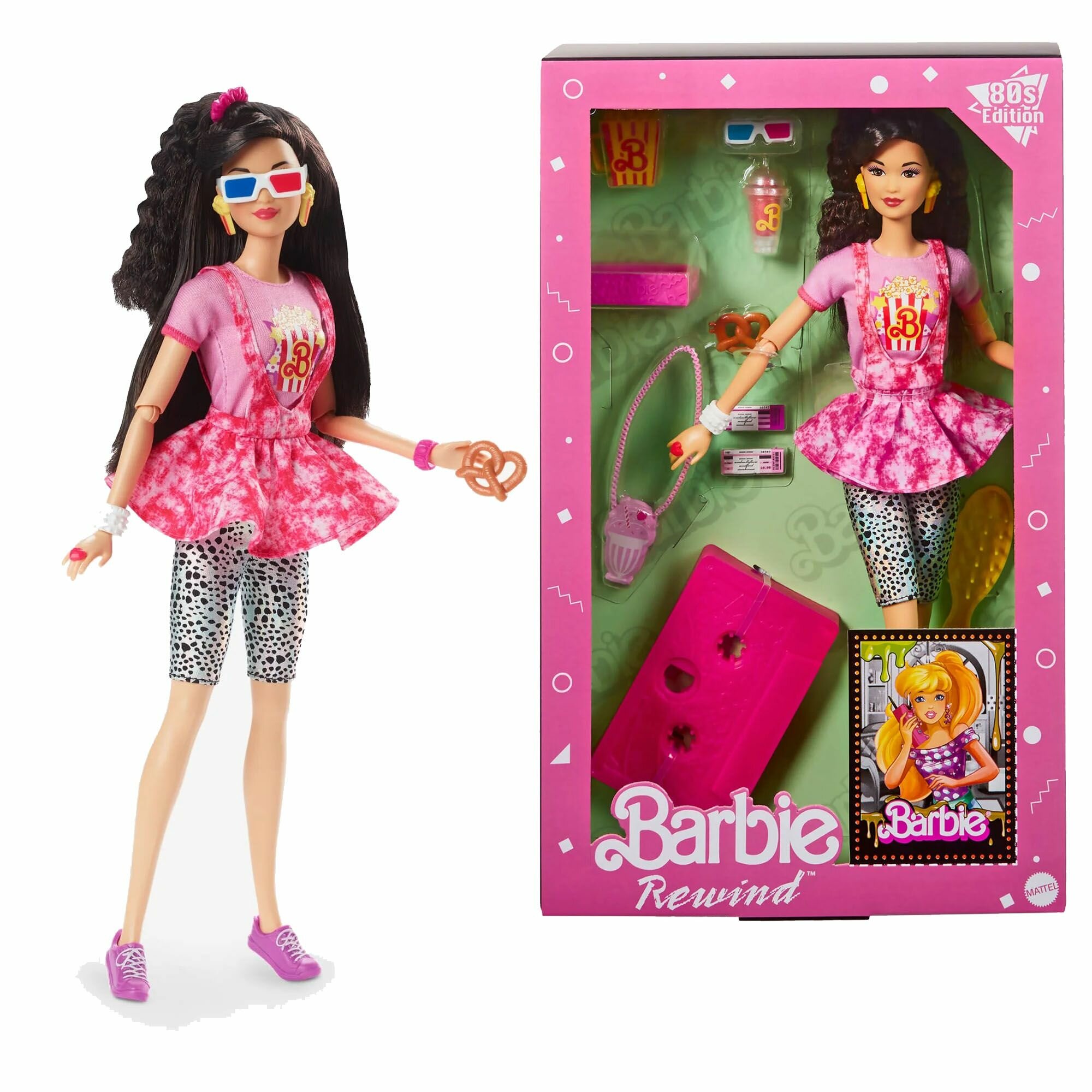 Кукла Mattel Barbie Signature, Rewind 80s Издание Ночь кино Movie Night