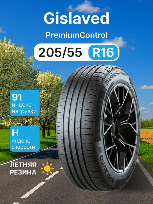 Летняя шина Gislaved PremiumControl 205/55/16 H 91