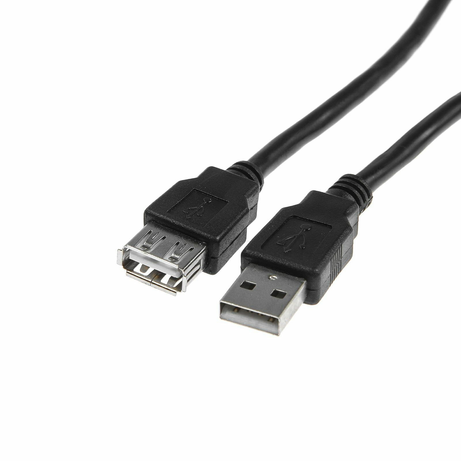 Кабель-удлинитель Luazon CAB-5, USB A, вид: круглый, разъёмы кабелей: usb/usb, 2 шт. — фото 1