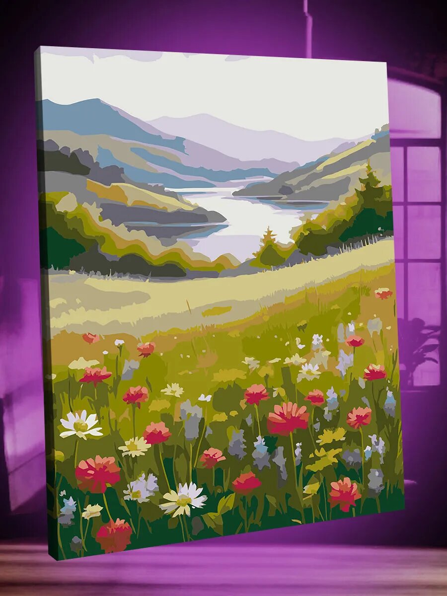 Картина по номерам Летний пейзаж с озером