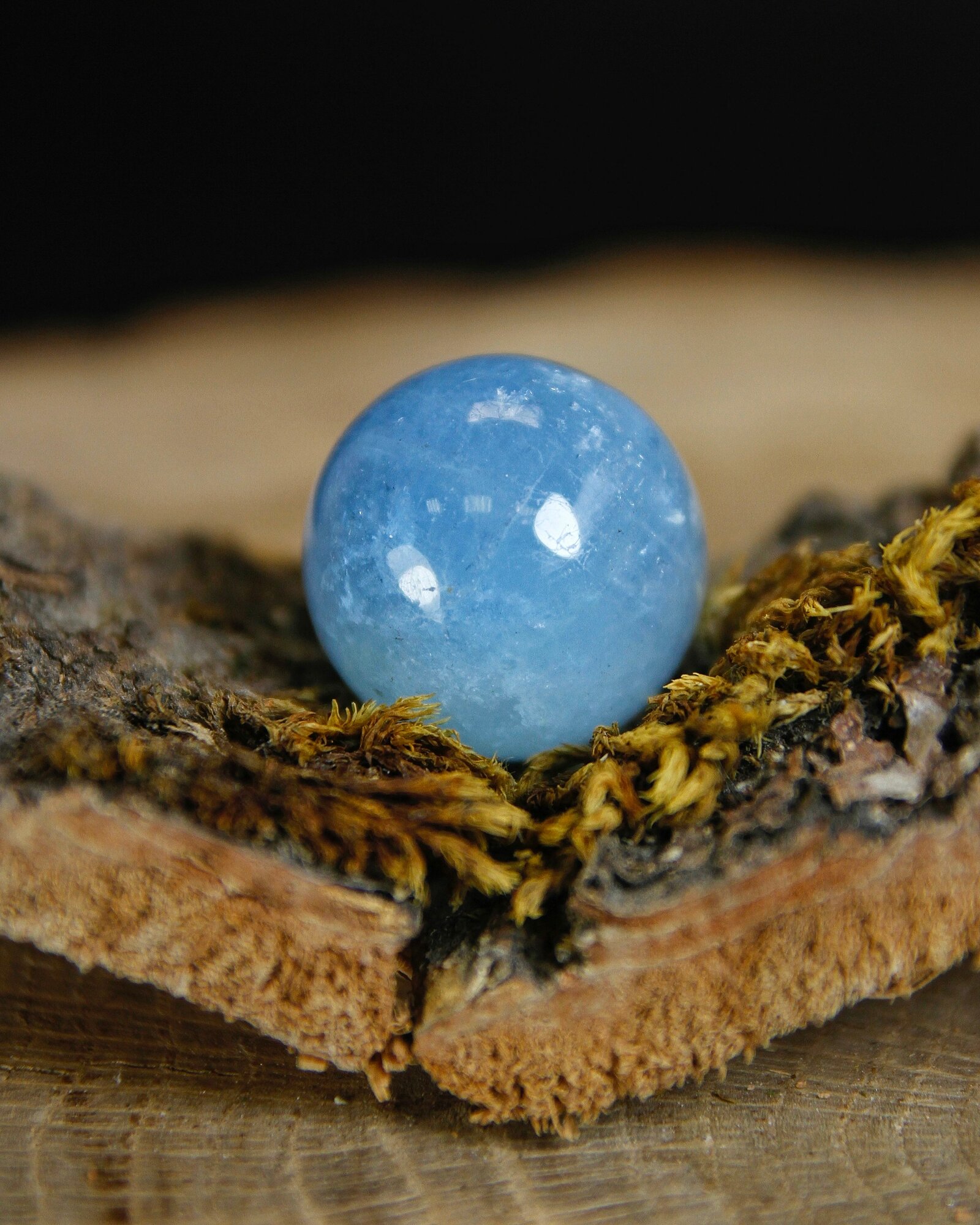 Оберег, амулет Аквамарин - шар, натуральный камень, диаметр 18-19 мм, 1 шт - позволяет обрести счастье