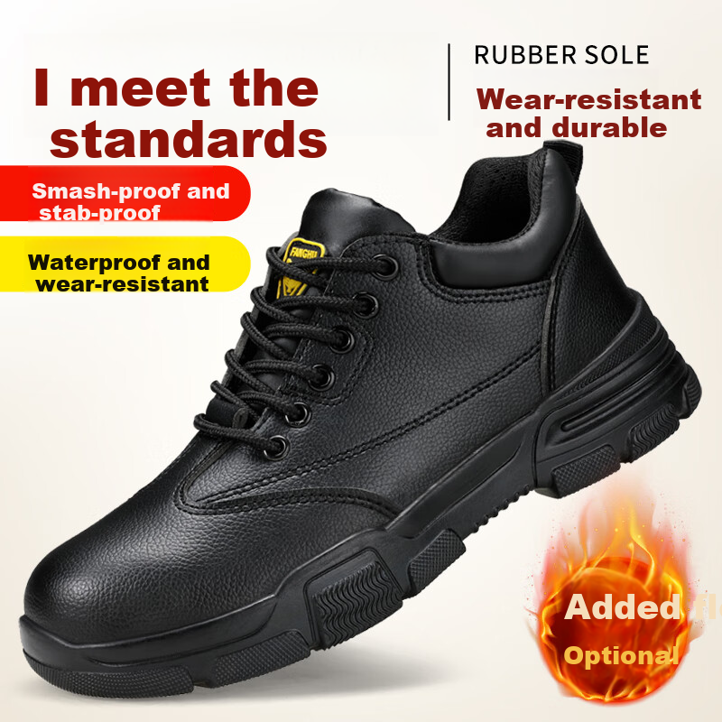 JUNBU Men's Winter Steel Toe Safety Shoes 2165N 46, Anti-Smashing, Anti-Piercing, Waterproof, Wear-Resistant, Lightweight and Safe Work Shoes