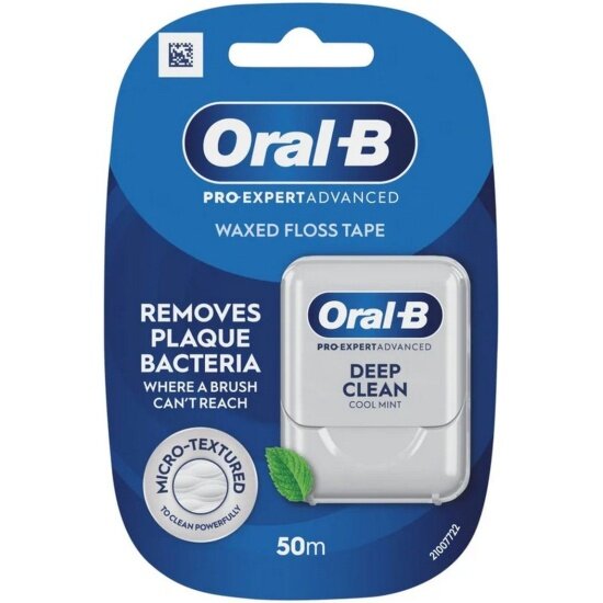 Зубная нить Oral-b Pro-Expert Deep Clean вощеная, мятная, 50 м
