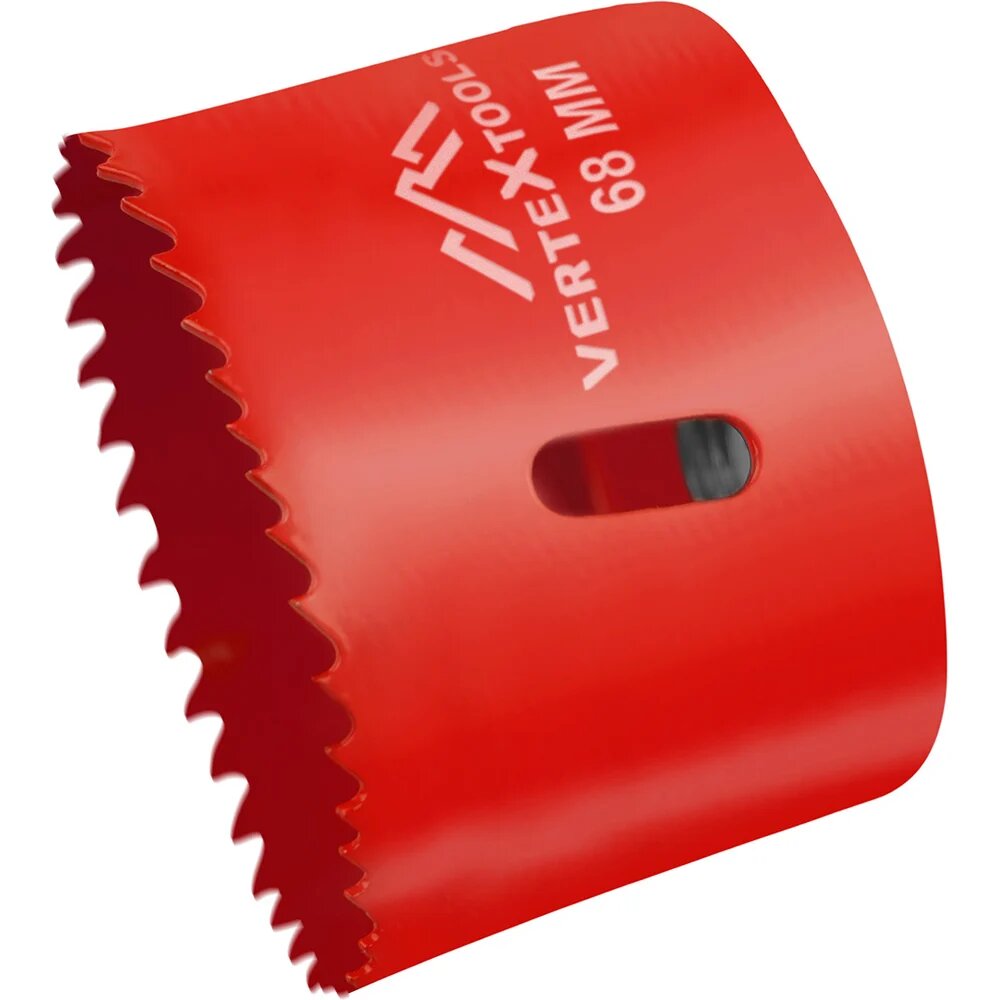 Коронка биметаллическая по металлу 68 мм vertextools 2525-68, для дрелей легких перфораторов стационарных станков — фото 1