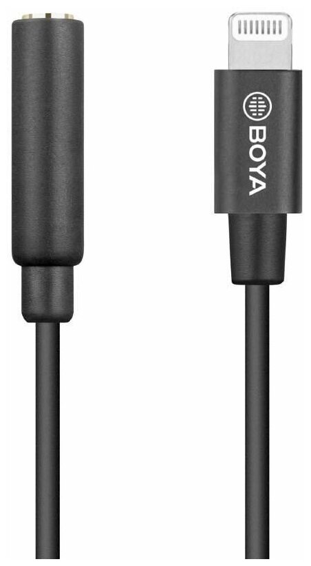 Переходник-адаптер Boya BY-K3, аудиоадаптер 3.5 мм, TRRS на Lightning