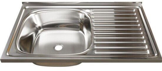 Кухонная мойка Mixline 50х80 (0,4) лев вып 1 1/2 16 см