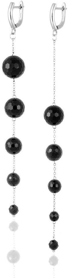 Серьги непарные, агат