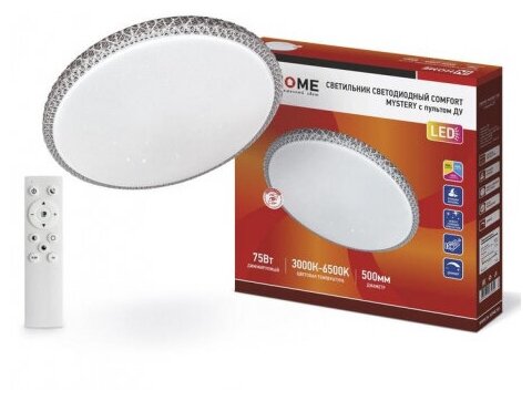 Настенно-потолочный светильник IN Home COMFORT MYSTERY 75Вт 230В 3000-6500К 6000лм 500х65мм с пультом ДУ 4690612034829