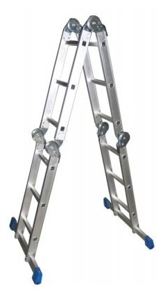 Лестница-трансформер Сибин ЛТ-43 38851, алюминиевая, нагрузка до 100 кг