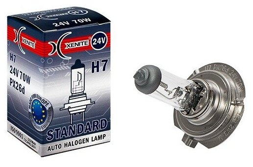 Лампа H7 24V 70W (PX26d) 3200K STANDARD (XENITE)