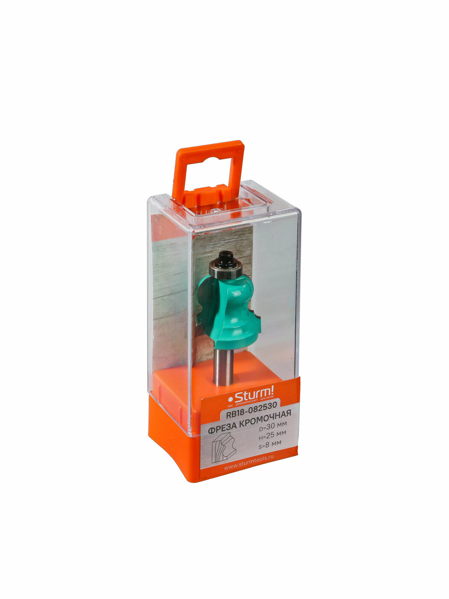 RB18-082530 Фреза кромочная фигурная с подшипником DxHxL 30x25x69 мм, хв.8 Sturm!