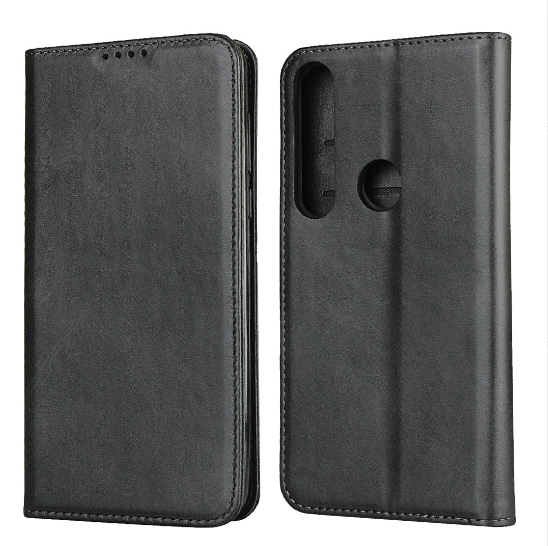Чехол-книжка MyPads для Moto G8 Plus водоотталкивающий с мульти-подставкой на жесткой металлической основе черный