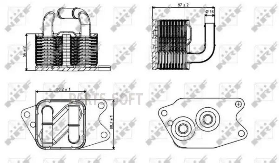 Радиатор масляный VW Polo 1.6 02- NRF арт. 31265