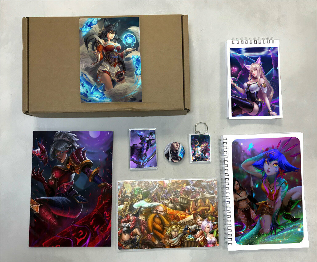 Подарочный бокс GOODbrelok принт "Лига легенд, League of Legends" - 0002