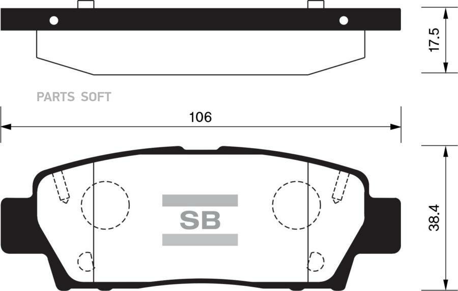 Колодки тормозные (Сзади) Toyota Crown 95-01 / Mark II 92-96 SANGSIN BRAKE SP2022 | цена за 1 шт
